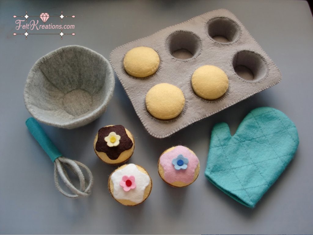 Cupcakes Bakery Felt Patterns and Tutorials PDF Sewing Patterns